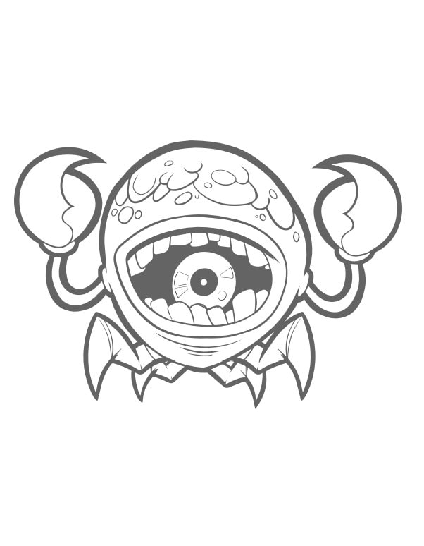 50 Printable Monster Pages | Monster Coloring Book | Monster Coloring ...
