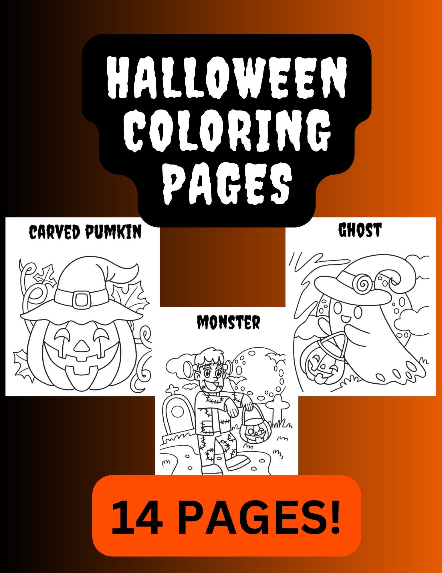 14 Printable Halloween Coloring Pages | Halloween Coloring Book ...