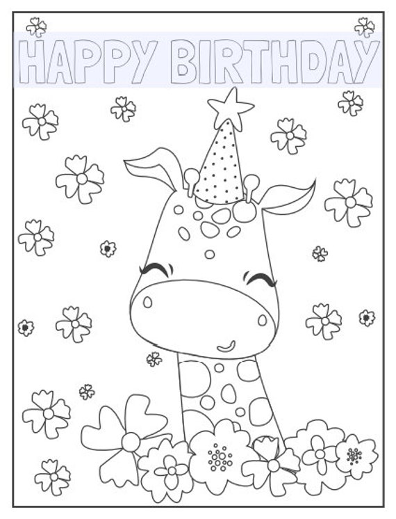 Birthday Books Coloring Pages