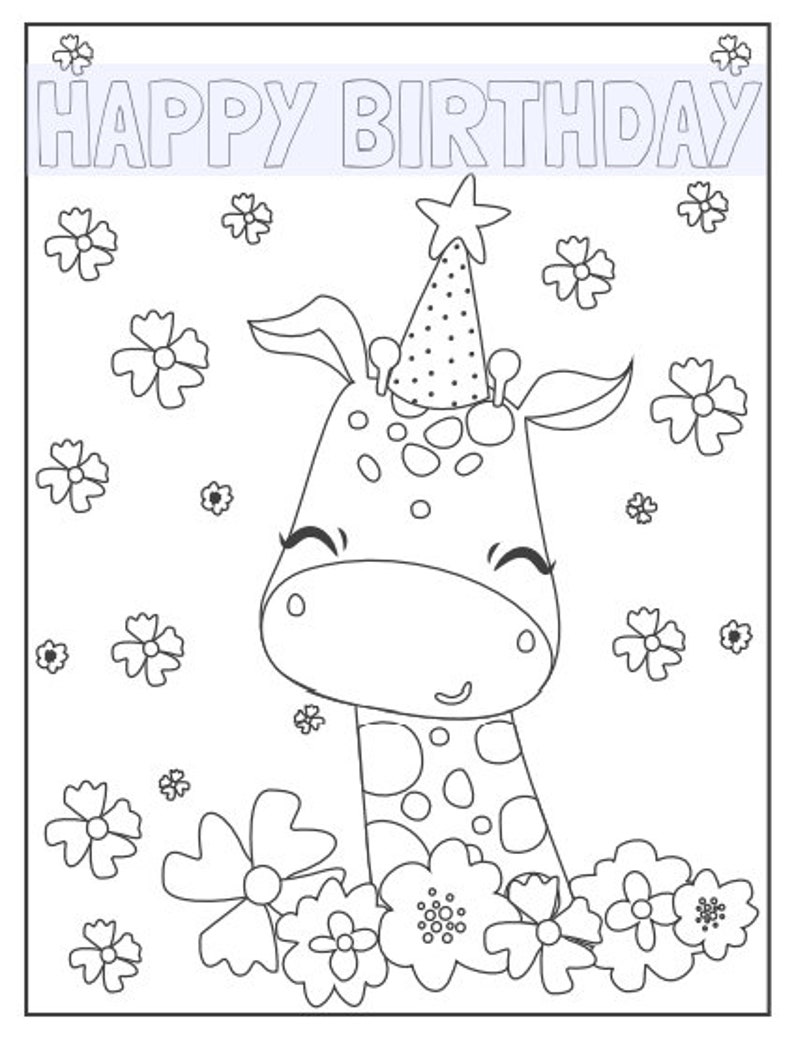 40 Printable Editable Birthday Pages | Birthday Coloring Book ...