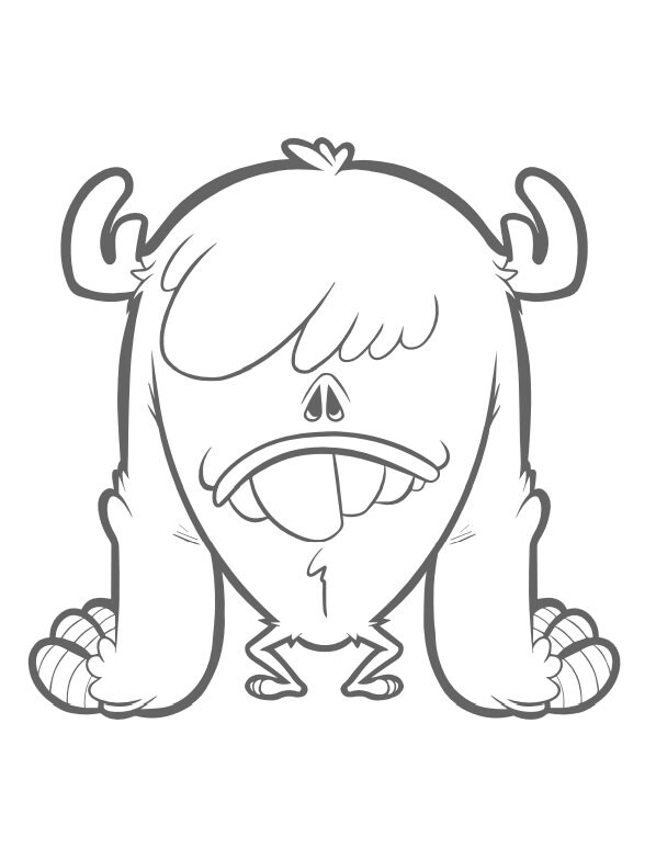 50 Printable Monster Pages | Monster Coloring Book | Monster Coloring ...