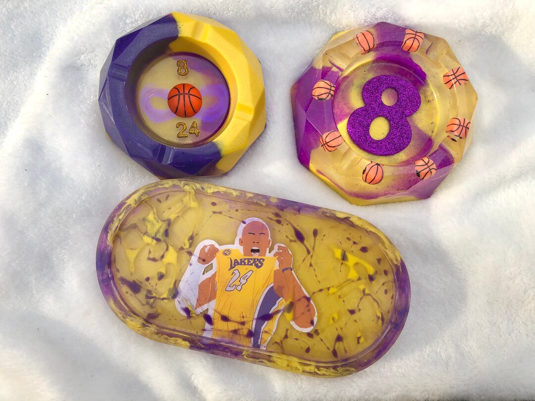 Kobe Bryant 824 Lakers Resin Ashtray/ Resin Rolling Tray/ Kobe Rolling ...