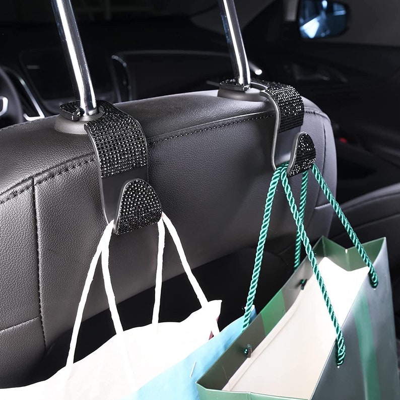 Rhinestone Car Hookscrystal Hooks Car Decorations Auto Seat - Etsy