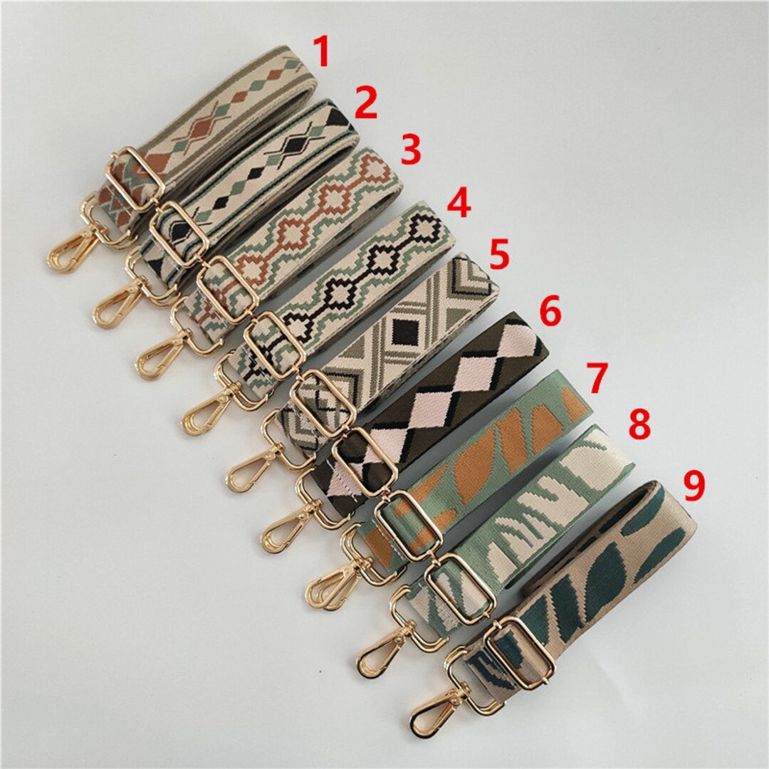 Multicolor Bag Strap, Cotton Webbing Purse Bag Replacement Strap ...