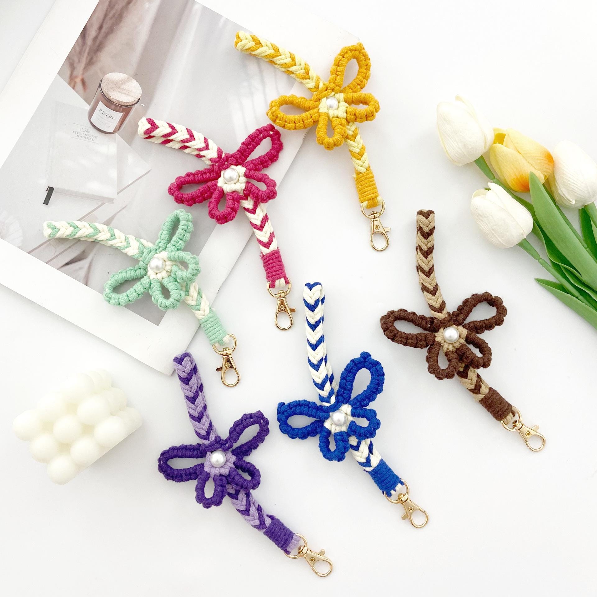 Hand-woven Simple Mobile Phone Chain, Wrist Strap, Keychain Pendant ...