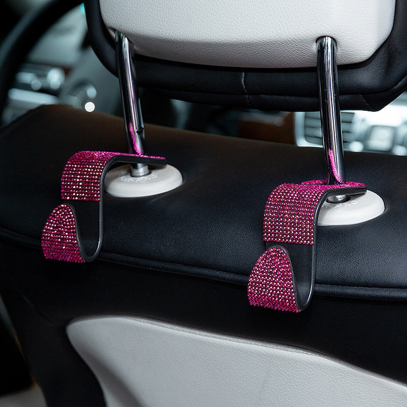 Rhinestone Car Hookscrystal Hooks Car Decorations Auto Seat - Etsy