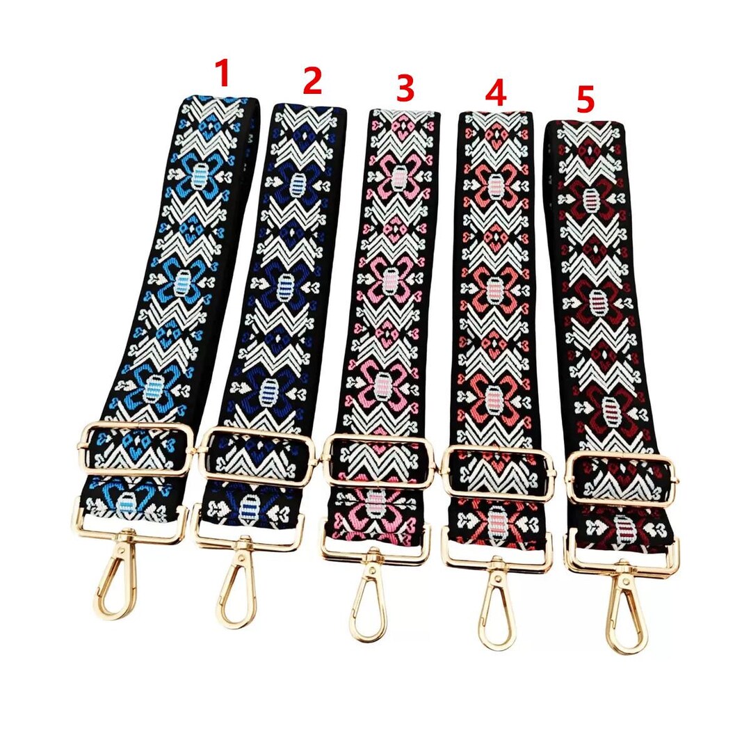 5 Color Colourful Cotton Canvas Crossbody Bag Strap, Purse Bag ...