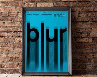 Blur Poster - Etsy UK