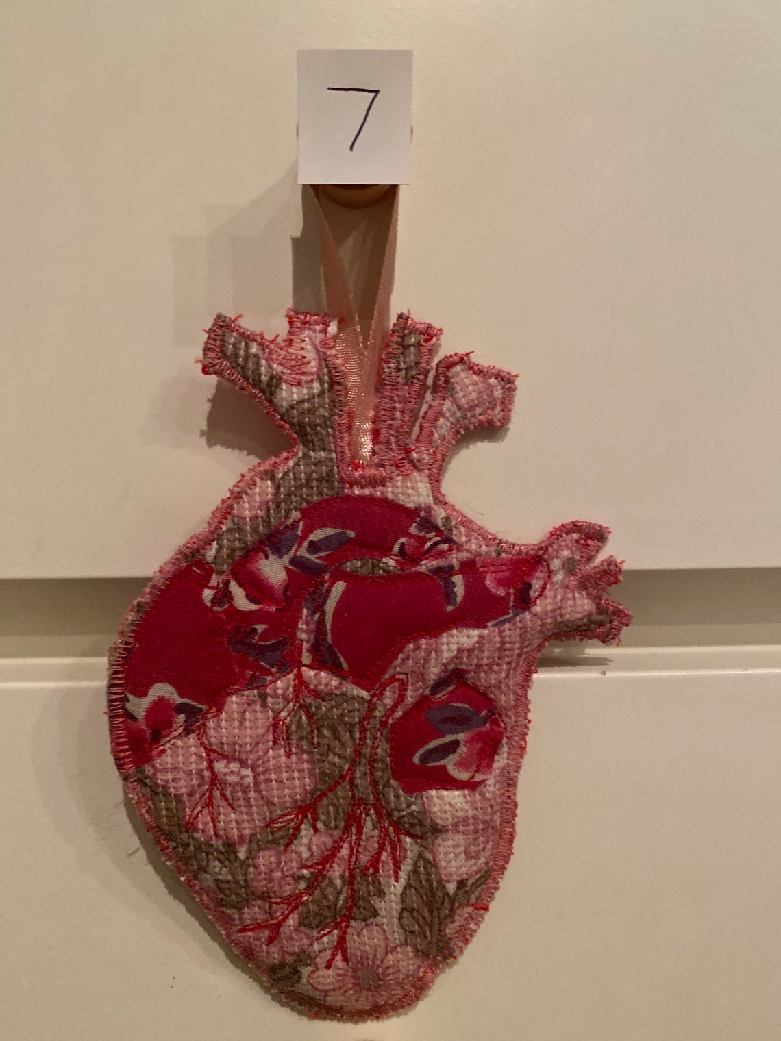 Fabric Anatomical Heart Hanging Valentines | Etsy