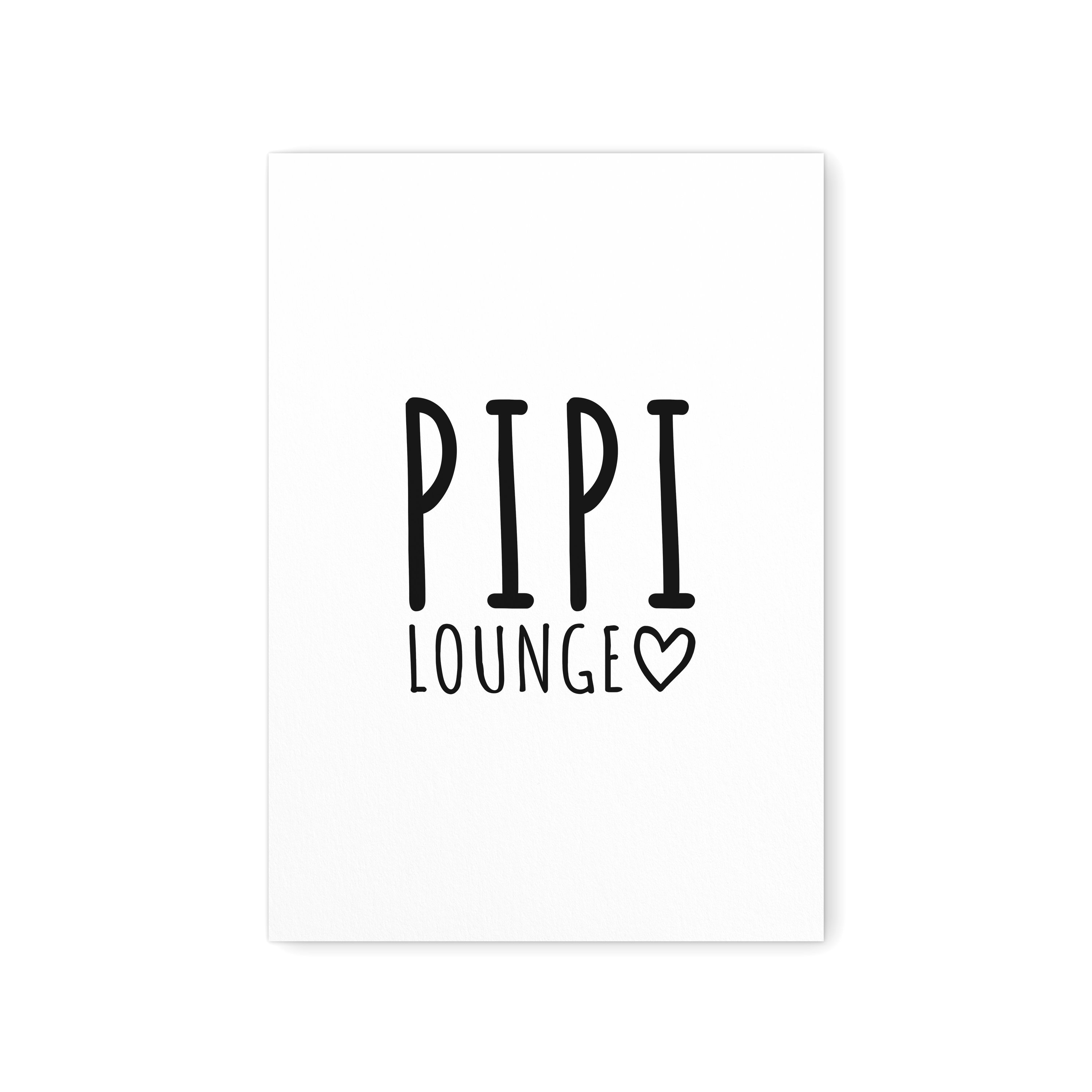 Badezimmer Deko Pipi Lounge Poster Schwarz Weiß Toilette Bild WC Schild ...