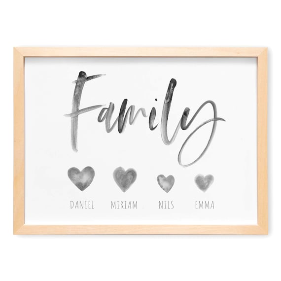 Familienposter Familie Poster Family Personalisiertes Geschenk - Etsy.de