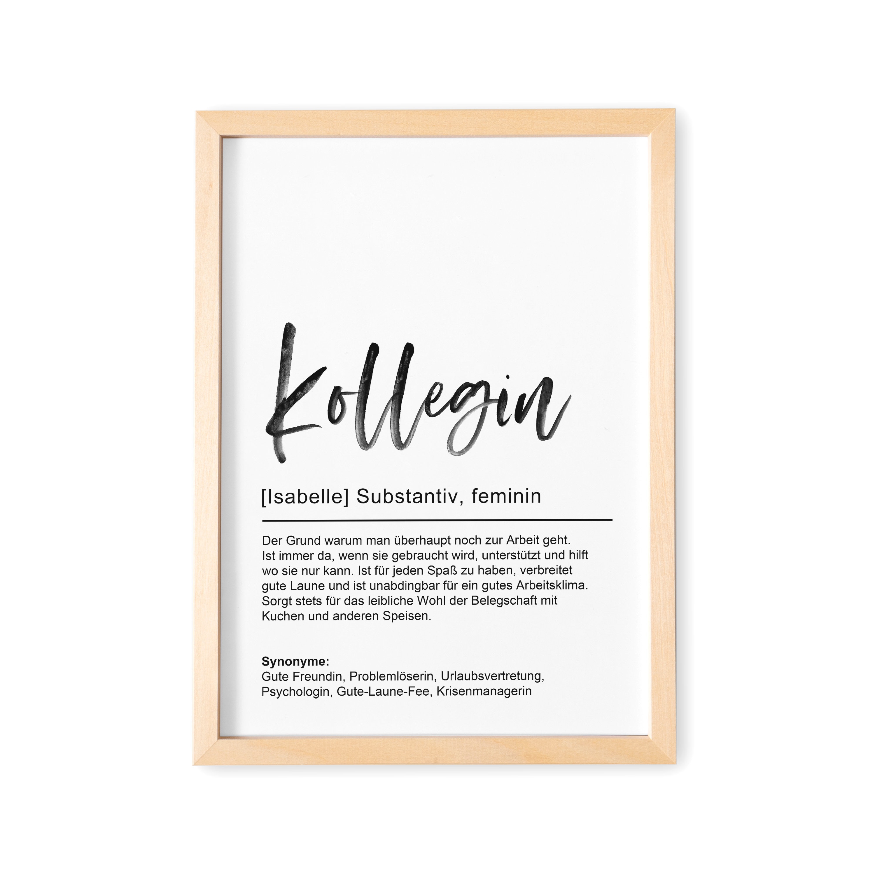 Abschiedsgeschenk Kollegin Geschenk Personalisiertes Poster Für Büro ...