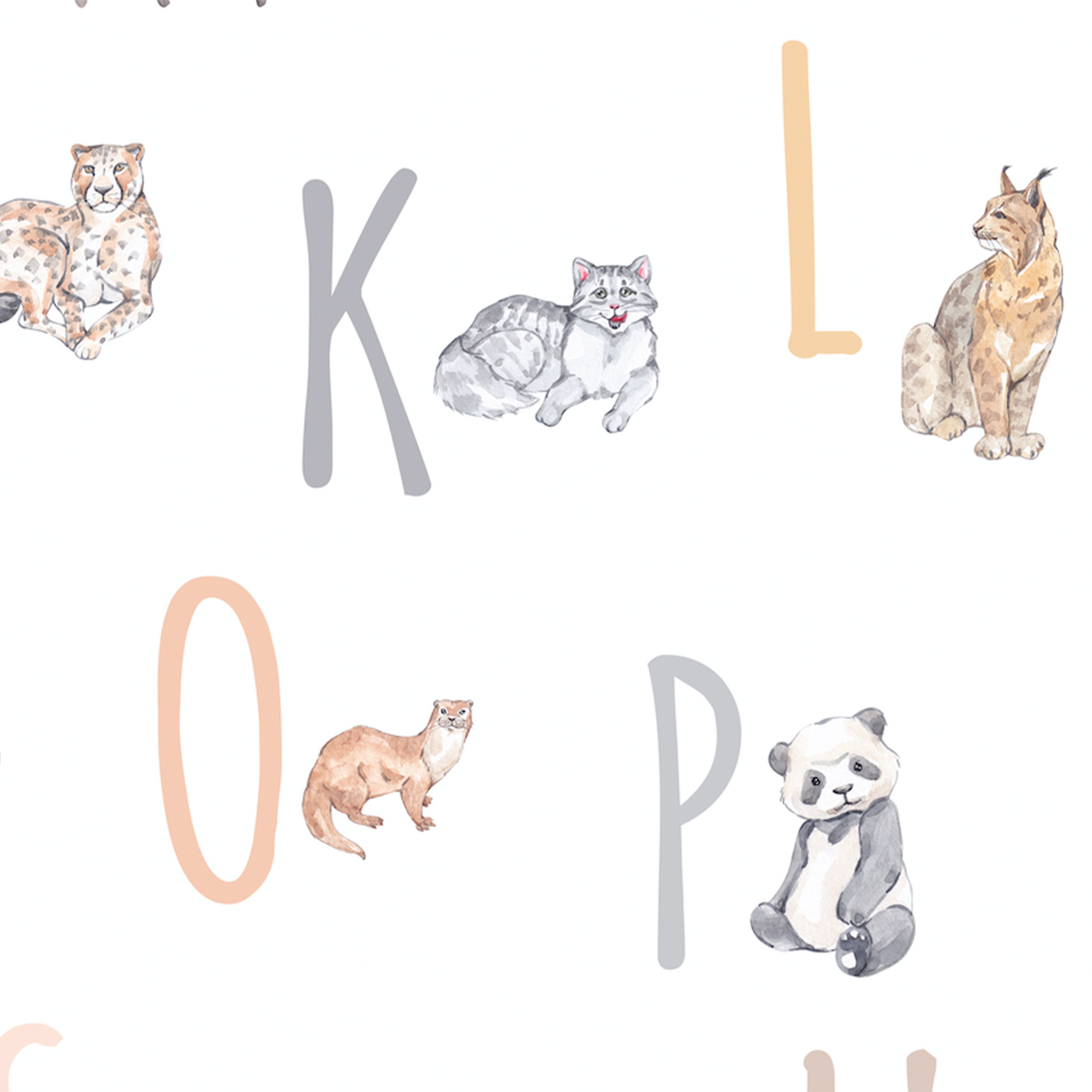 ABC Poster Tieralphabet Alphabet Tiere Print Bild Kinderzimmer | Etsy
