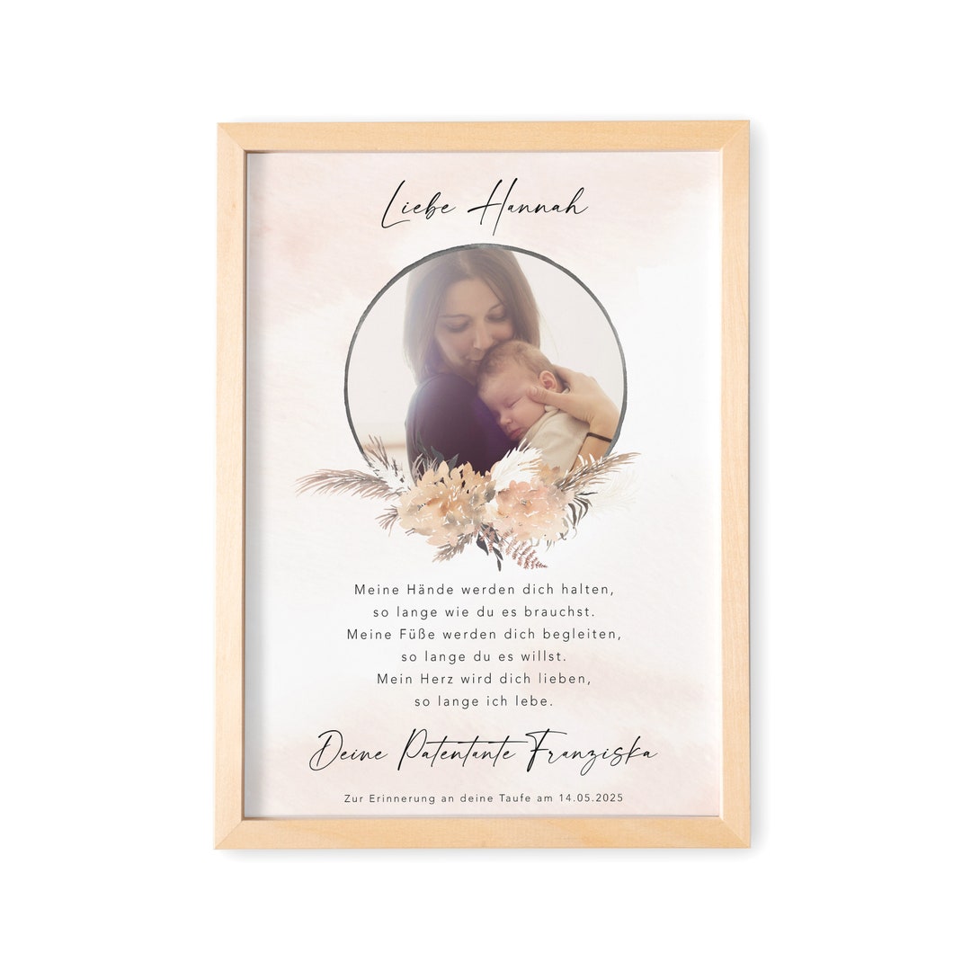 Godparent Letter for Godchild With Photo Personalized Baptism Gift for ...