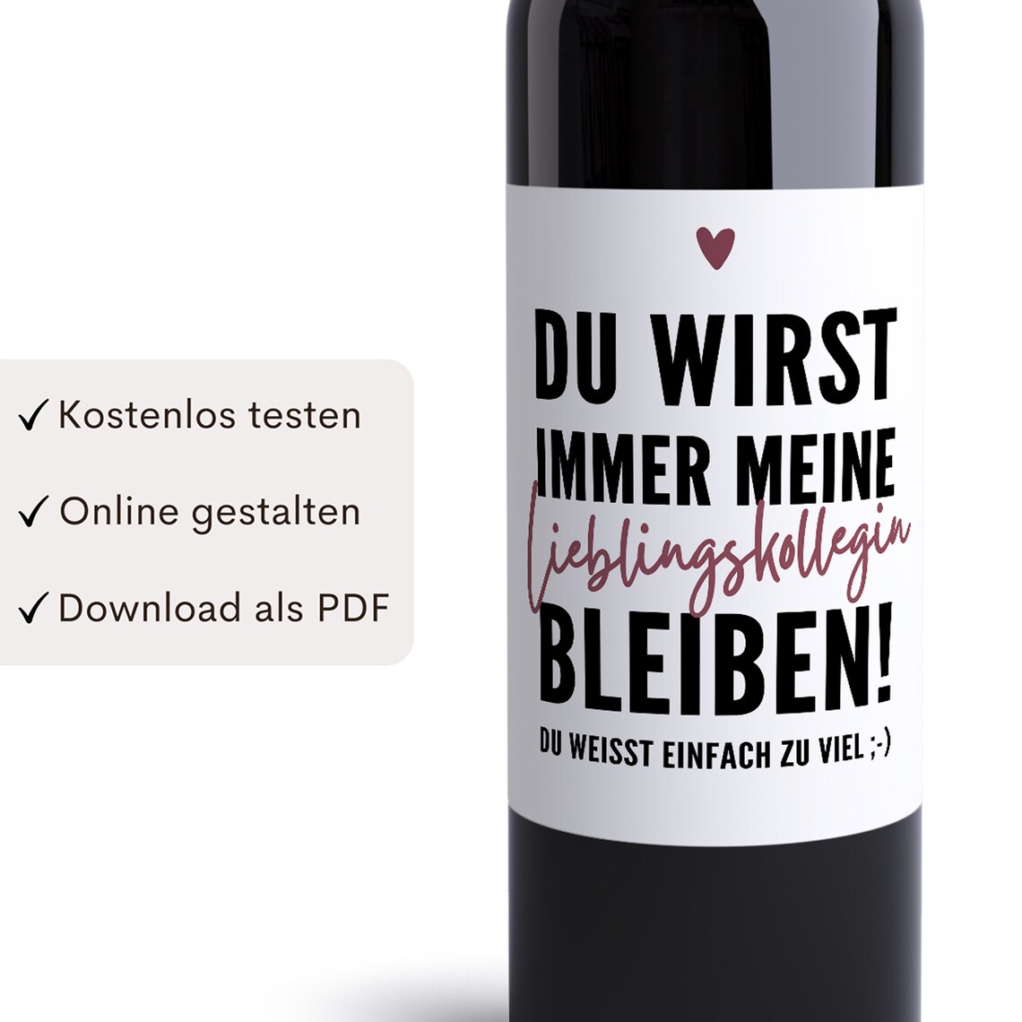 Favorite Colleague Farewell Gift Personalized Wine Bottle Labels ...