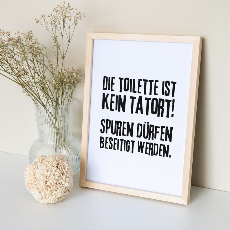 Badezimmer Deko WC Schild Die Toilette Ist Kein Tatort Poster - Etsy.de