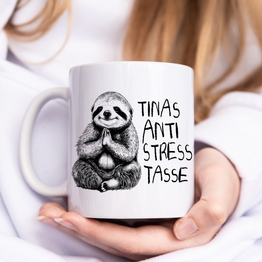Anti Stress Mug Personalized With Name and Sloth Funny Mug Gift Coffee ...