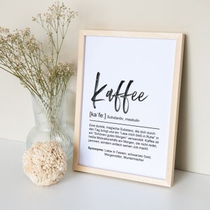 Kaffee Poster Bild Definition Deko Für Die Küche Küchendeko Geschenk ...