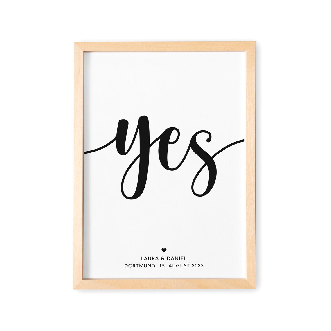 Wedding Gift Yes Poster Personalized Wedding Image | Digital Download ...