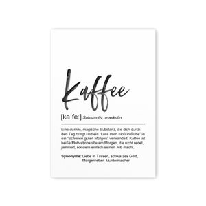 Kaffee Poster Bild Definition Deko Für Die Küche Küchendeko Geschenk ...