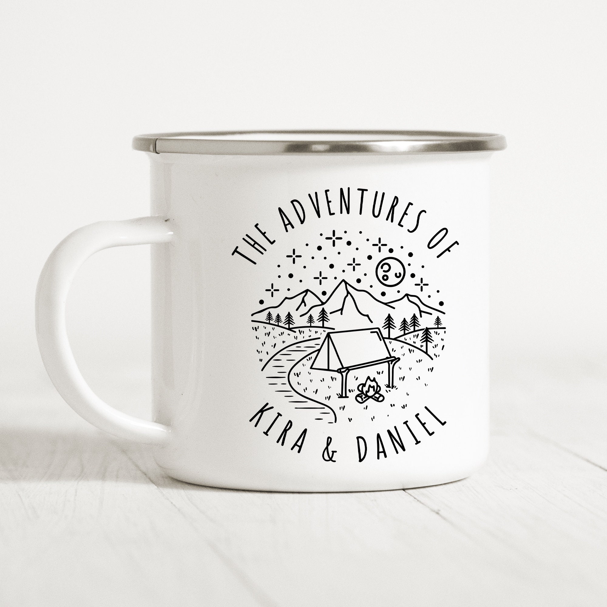 Emaille Tasse Camping Personalisiert Campingbecher Metalltasse Zelten ...