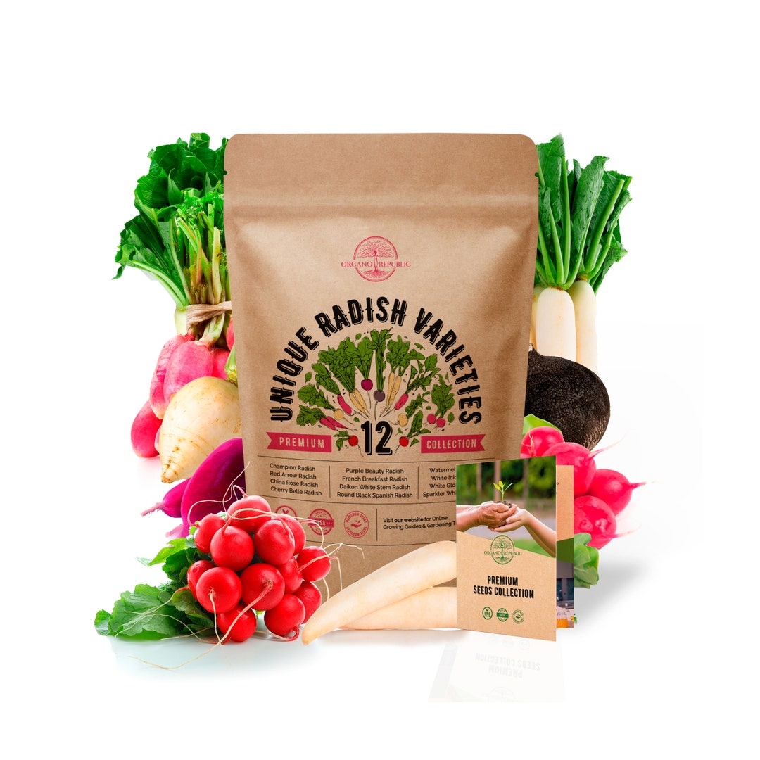 12 Radish Seeds Variety Pack for Planting Indoor & Outdoors - Etsy