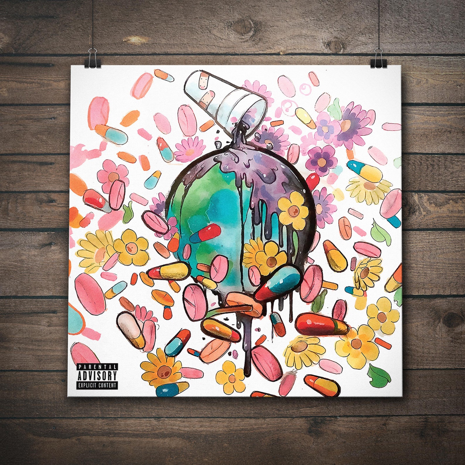 Future Juice Wrld Wrld On Drugs Canvas Poster Print On Etsy