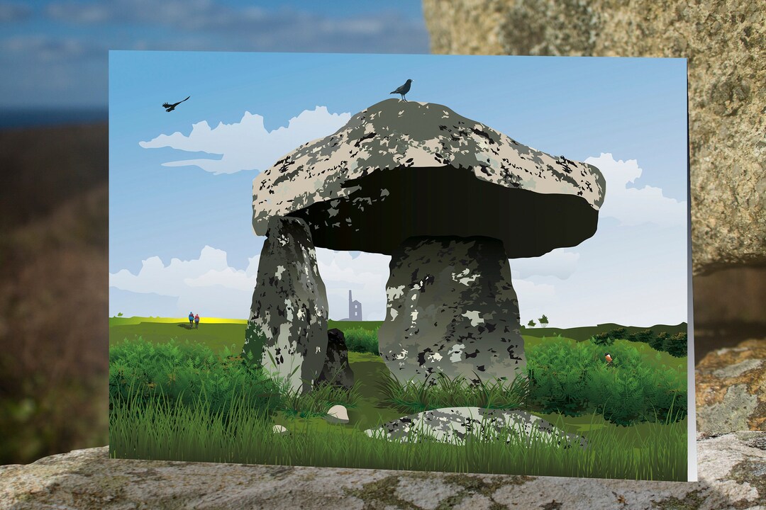 Lanyon Quoit, a Neolithic Ancient Dolmen Monument in Morvah, Cornwall as an A5 Greetings Card - Etsy