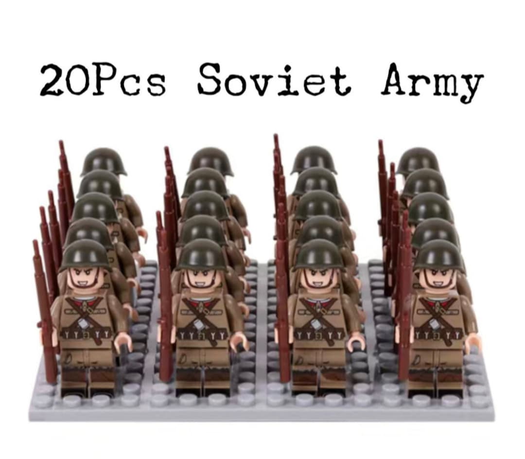 20PCS WW2 World War 2 Lego Soviet Army With Weapons and Base - Etsy