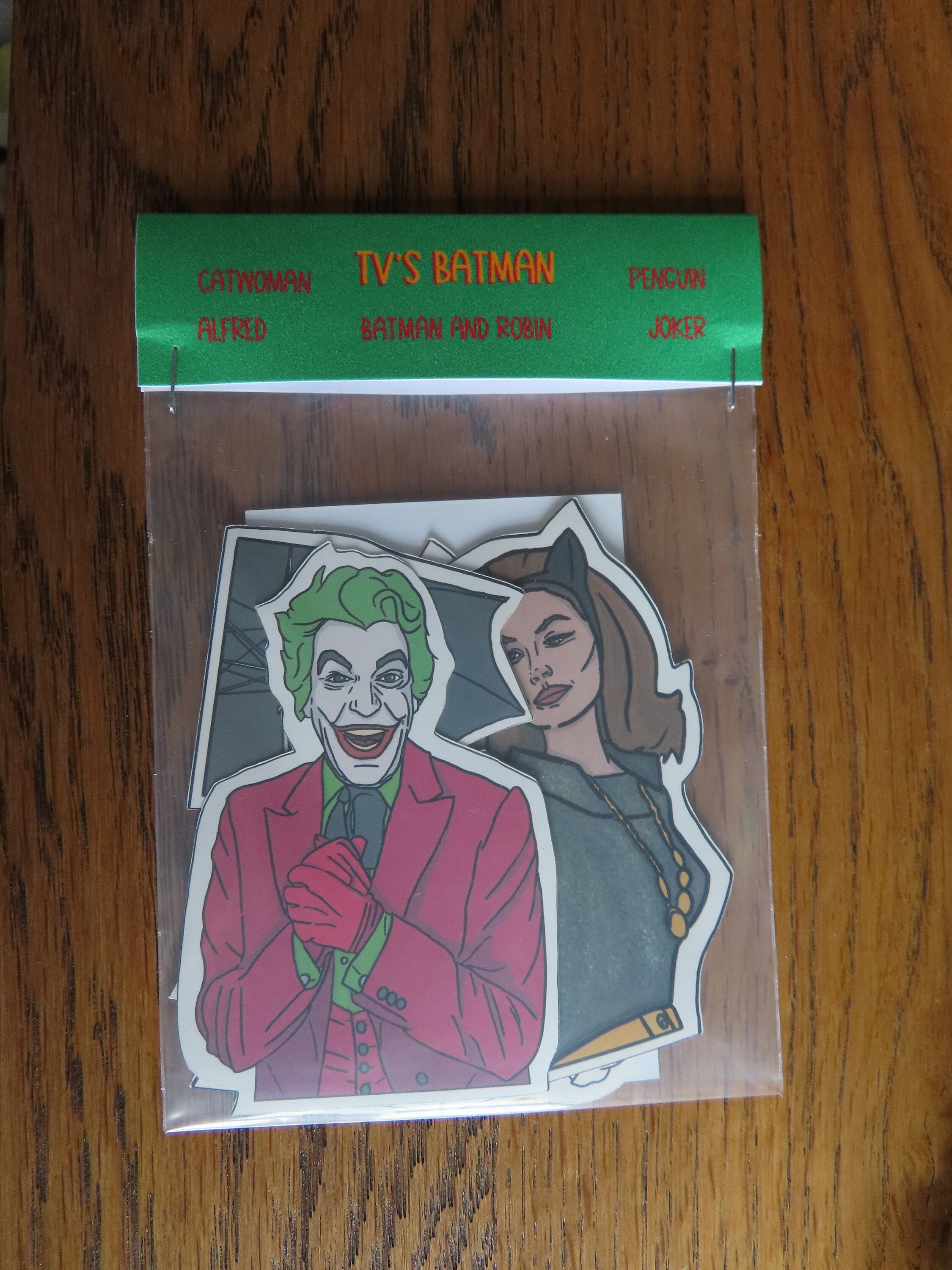 Retro TV Batman and Robin Characters Illustrated Handmade Stickers - Etsy