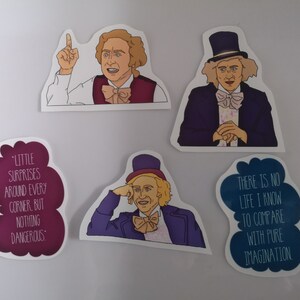 Wonka Chocolate Factory Themed Sticker Set - Etsy