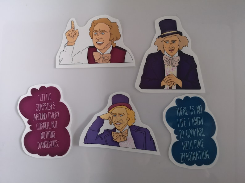 Wonka Chocolate Factory Themed Sticker Set - Etsy