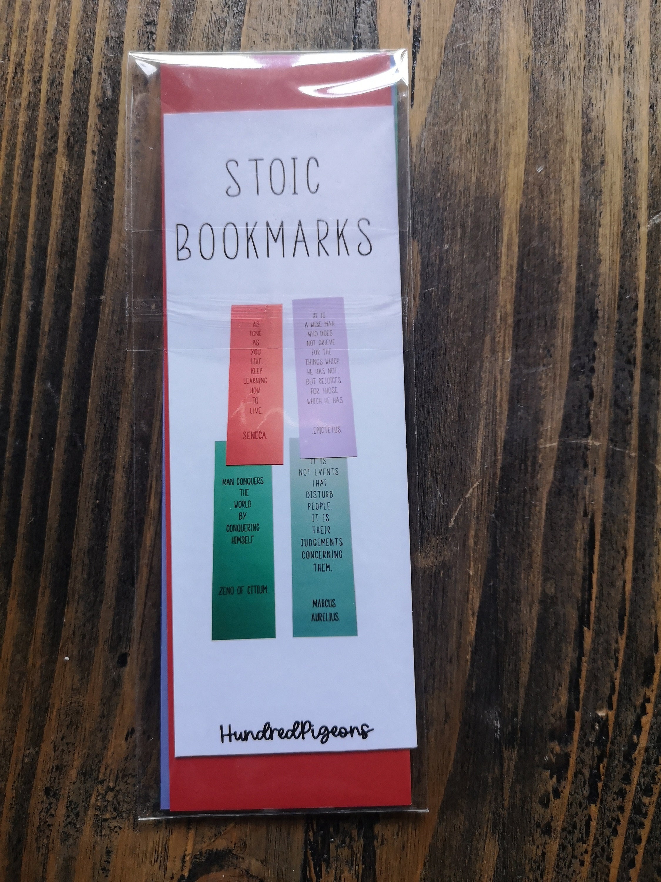 Stoic Stoicism Aurelius Epictetus Seneca Bookmark Quotes - Etsy