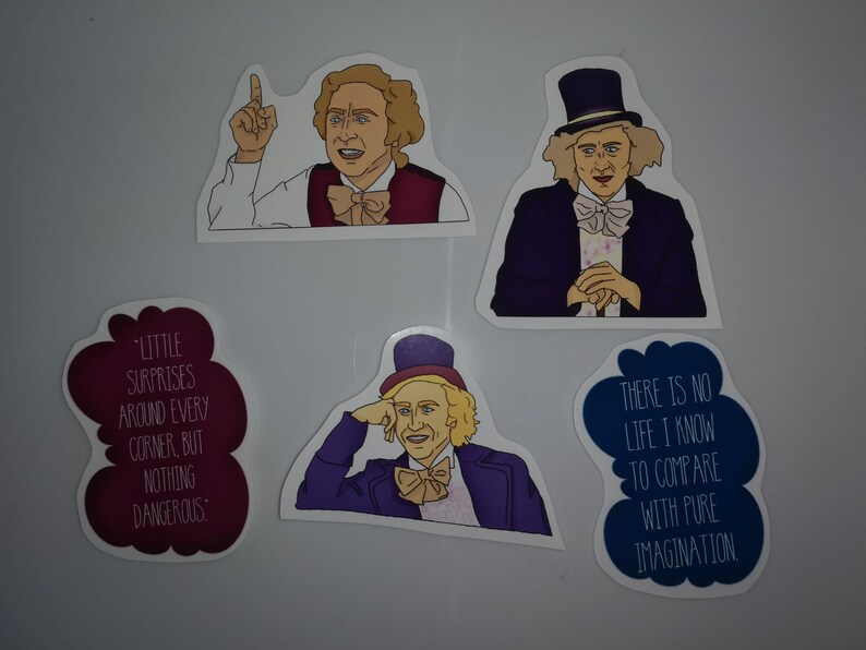 Wonka Chocolate Factory Themed Sticker Set - Etsy