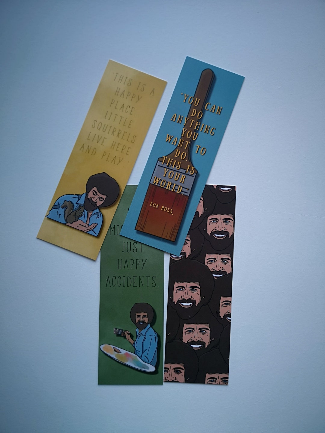 Bob Ross Inspired Bookmarks - Etsy