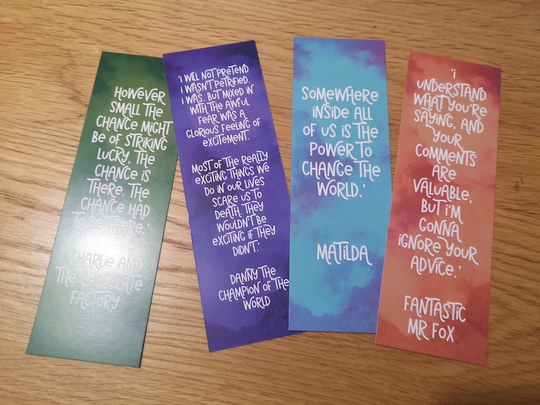 Roald Dahl Inspired Bookmarks - Etsy