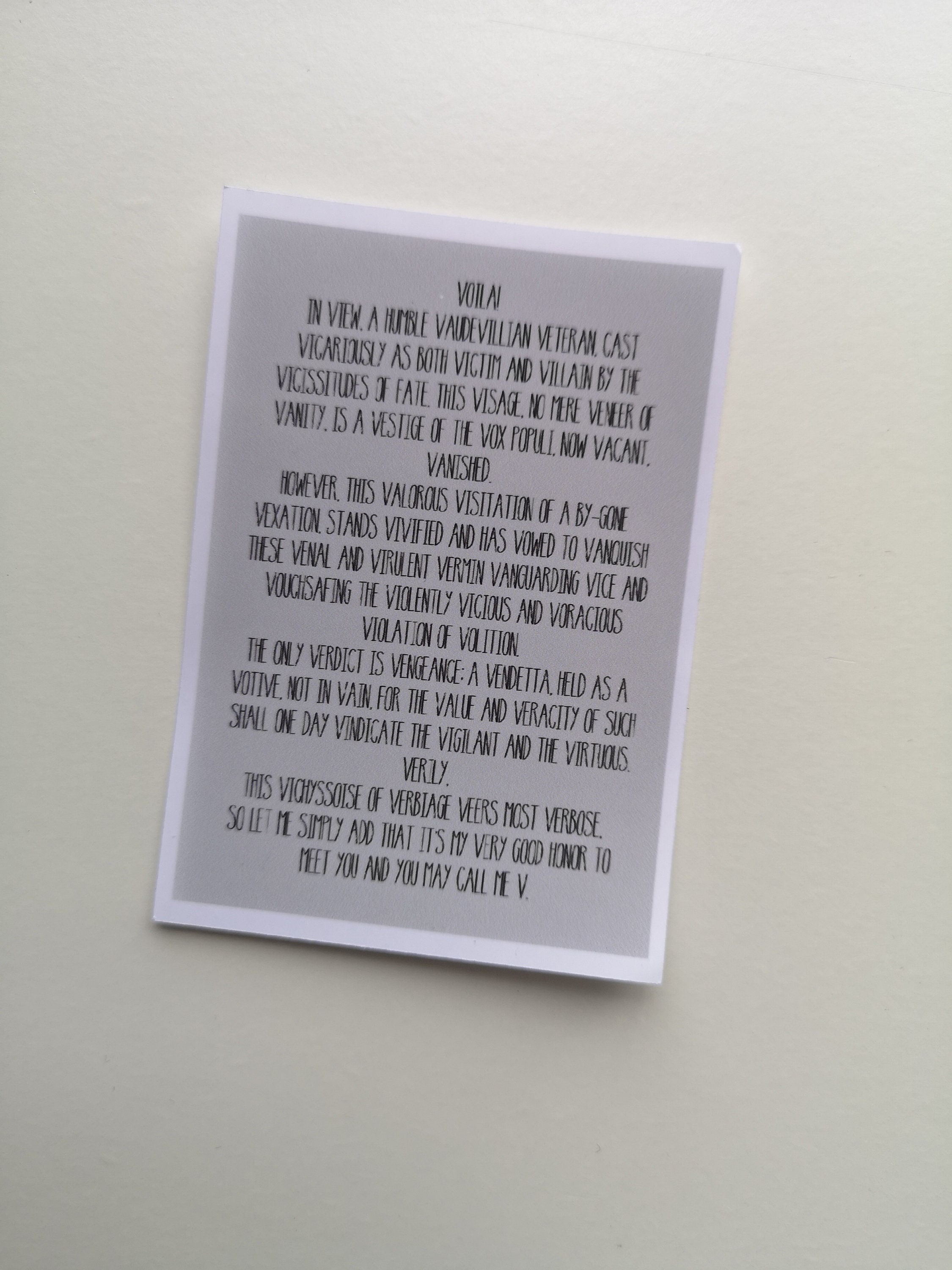 V for Vendetta Themed Movie Sticker Set - Etsy