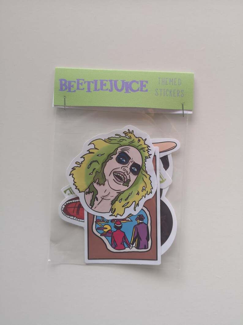 Beetlejuice Themed Sticker Set - Etsy