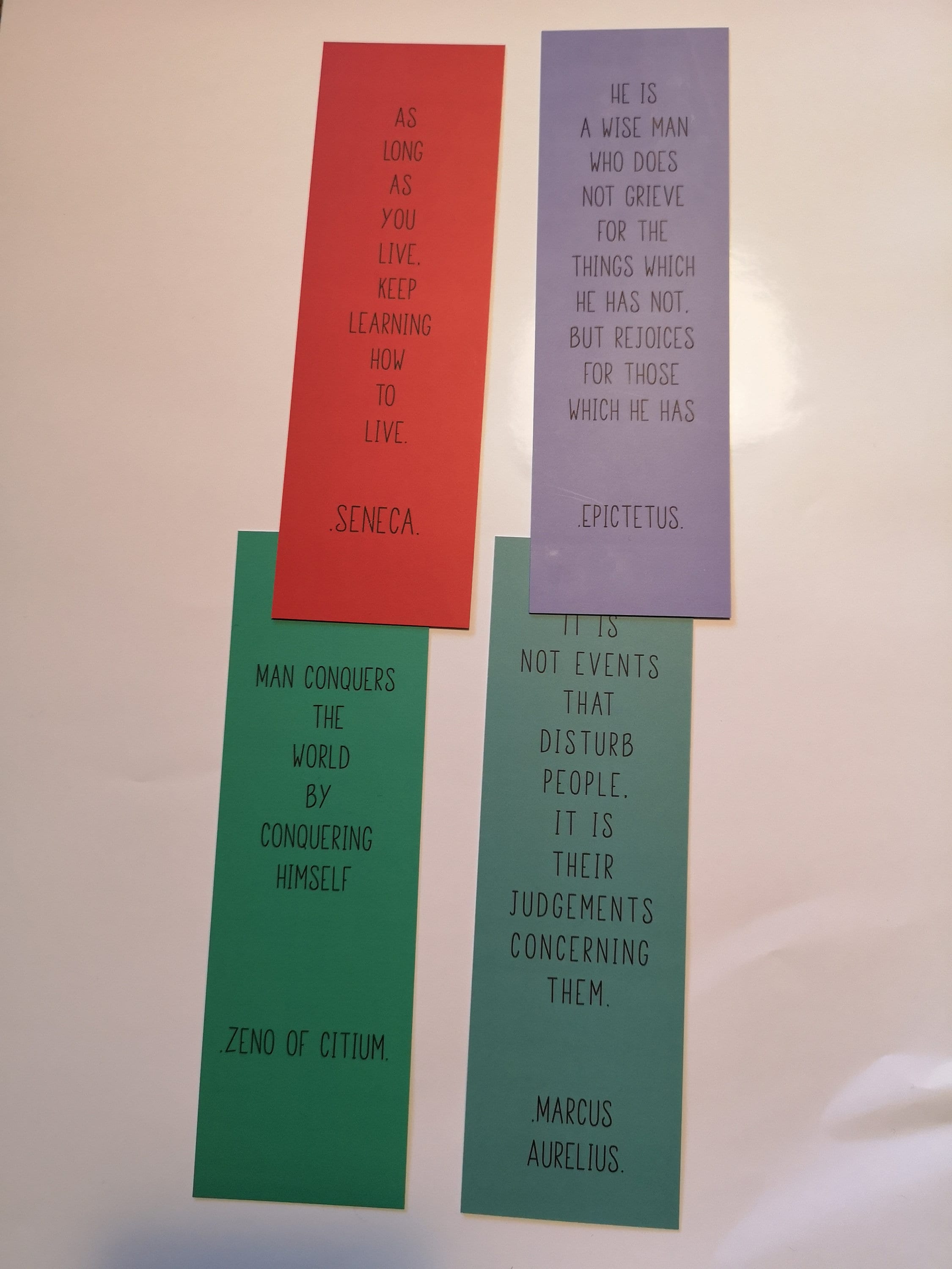 Stoic Stoicism Aurelius Epictetus Seneca Bookmark Quotes - Etsy