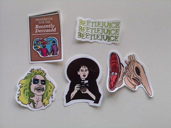 Beetlejuice Themed Sticker Set - Etsy