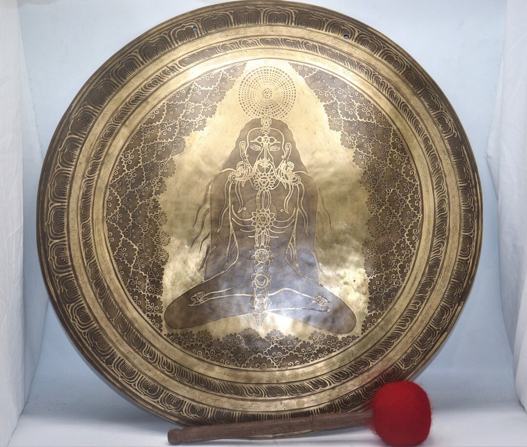 Extra Large 24 Inch Chakra Yogi- Tibetan Gong Meditation Sound Healing ...