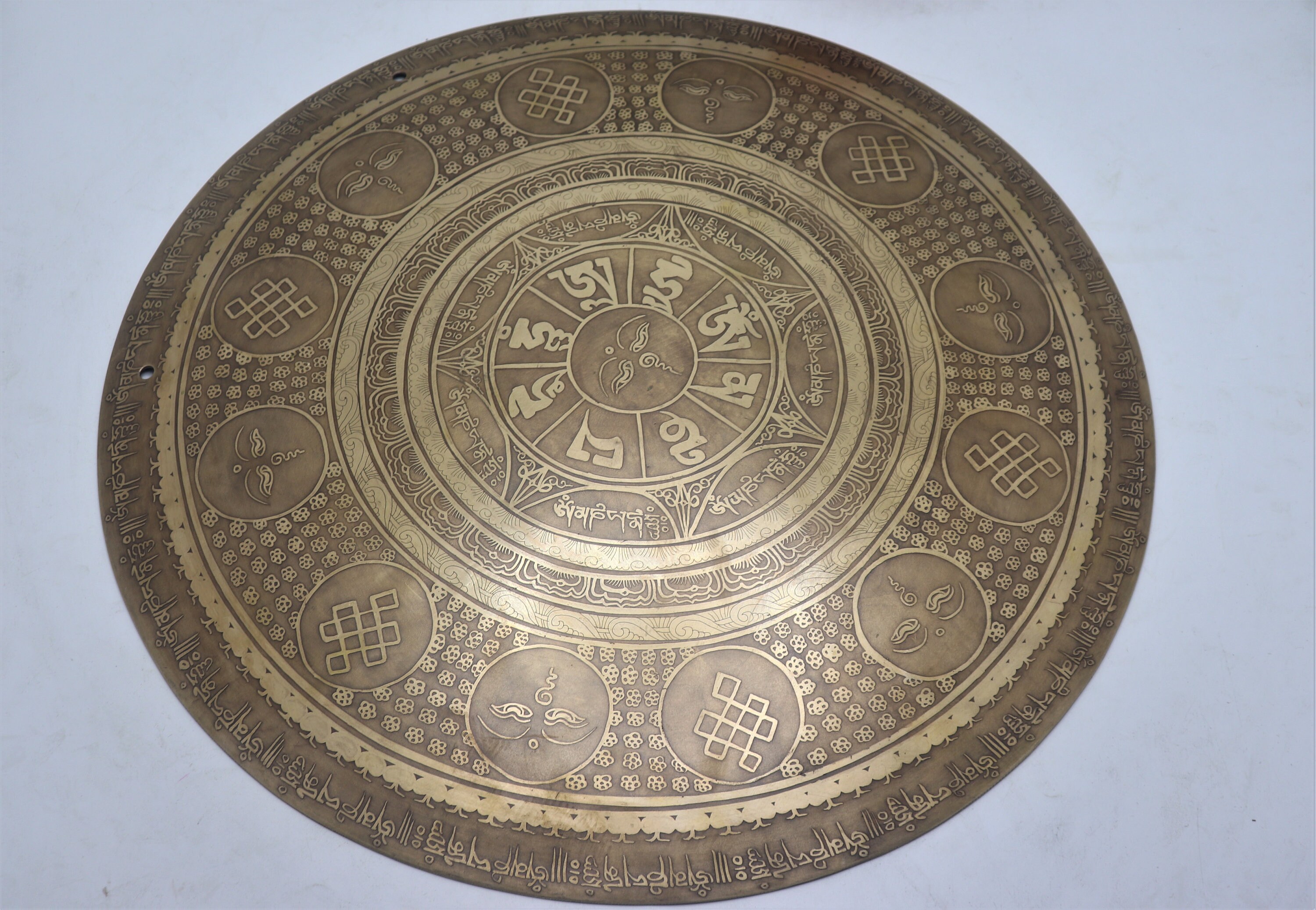 19 Inch Diameter Hand Made Gong Tibetan Gong Mantra Craft - Etsy