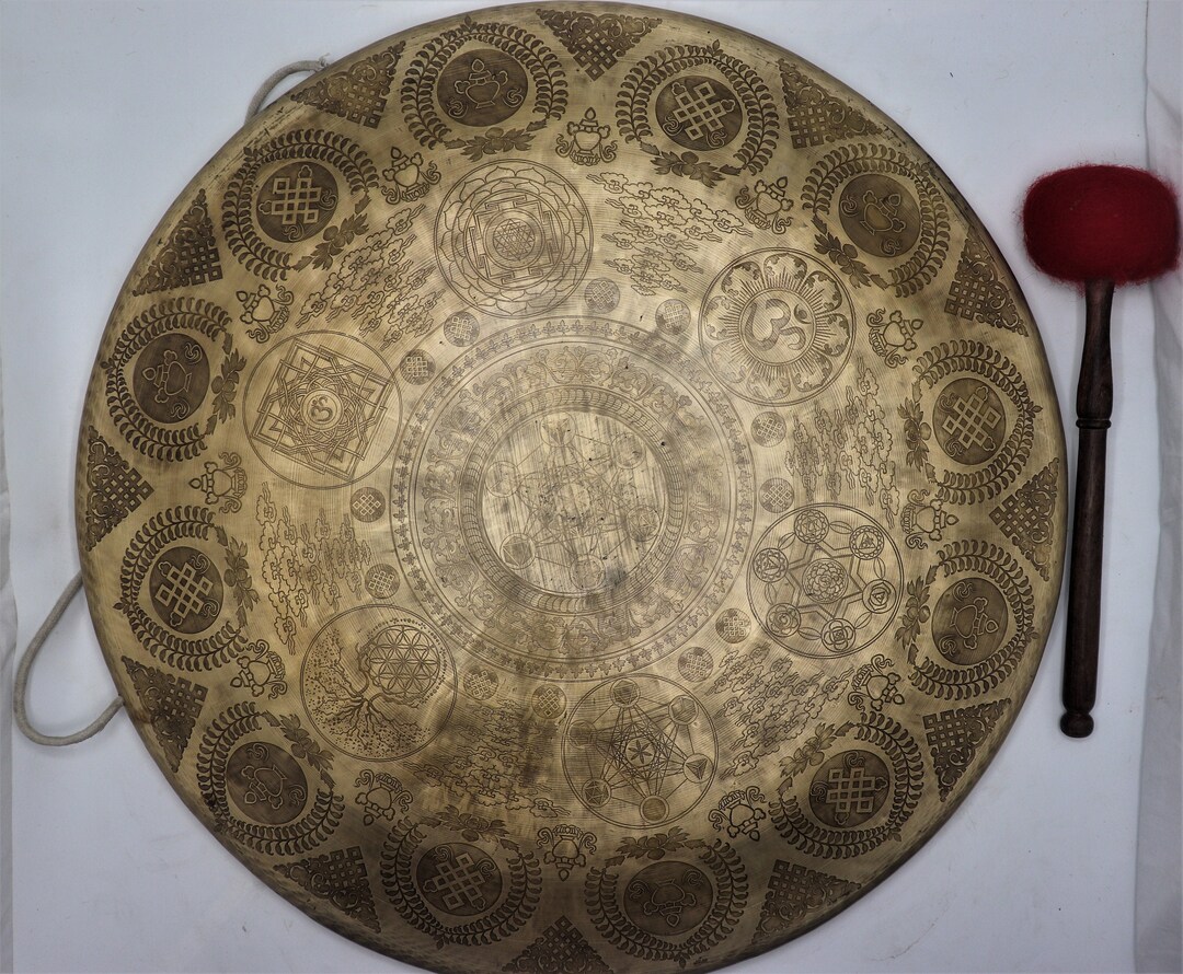 23 Inches Diameter Hand Made Gong Bell- Himalayan Gong , Sound Healing ...