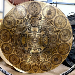 Extra Large Tibetan Gong Bell-sound Healing Hand Made Gong-meditation ...