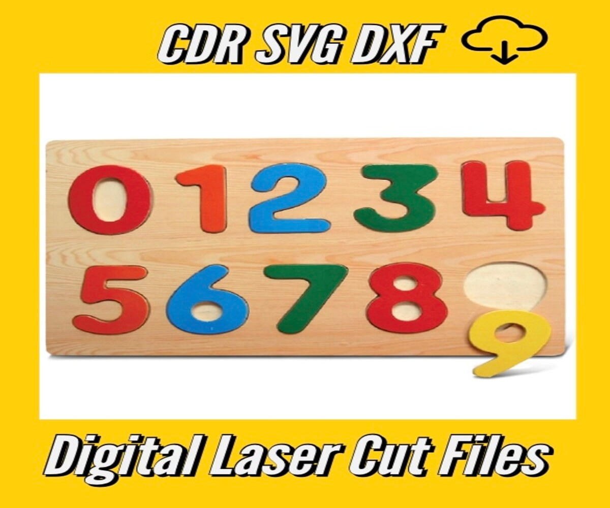 Jigsaw for kids laser cut files SVG DXF CDR vector plans for laser cnc ...