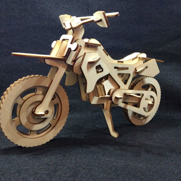Motorcycle Puzzle Dxf - Etsy