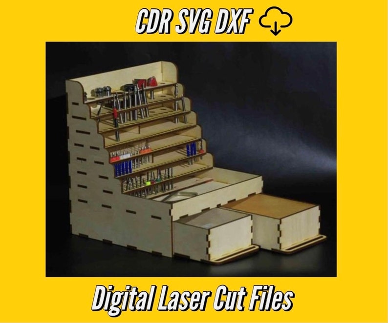 Organizer for Instruments Laser Cut Files SVG DXF CDR Vector - Etsy