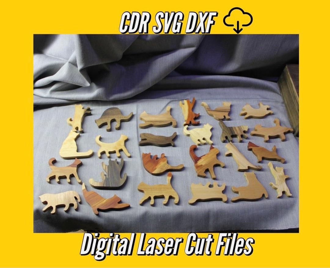 Cats Toys Laser Cut Files SVG DXF CDR Vector Plans for Laser Cnc ...