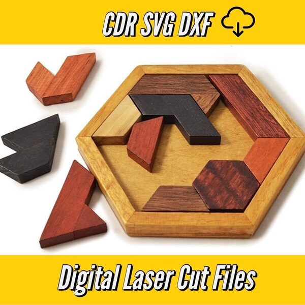 Jigsaw Puzzle Hexagon Vector - Etsy
