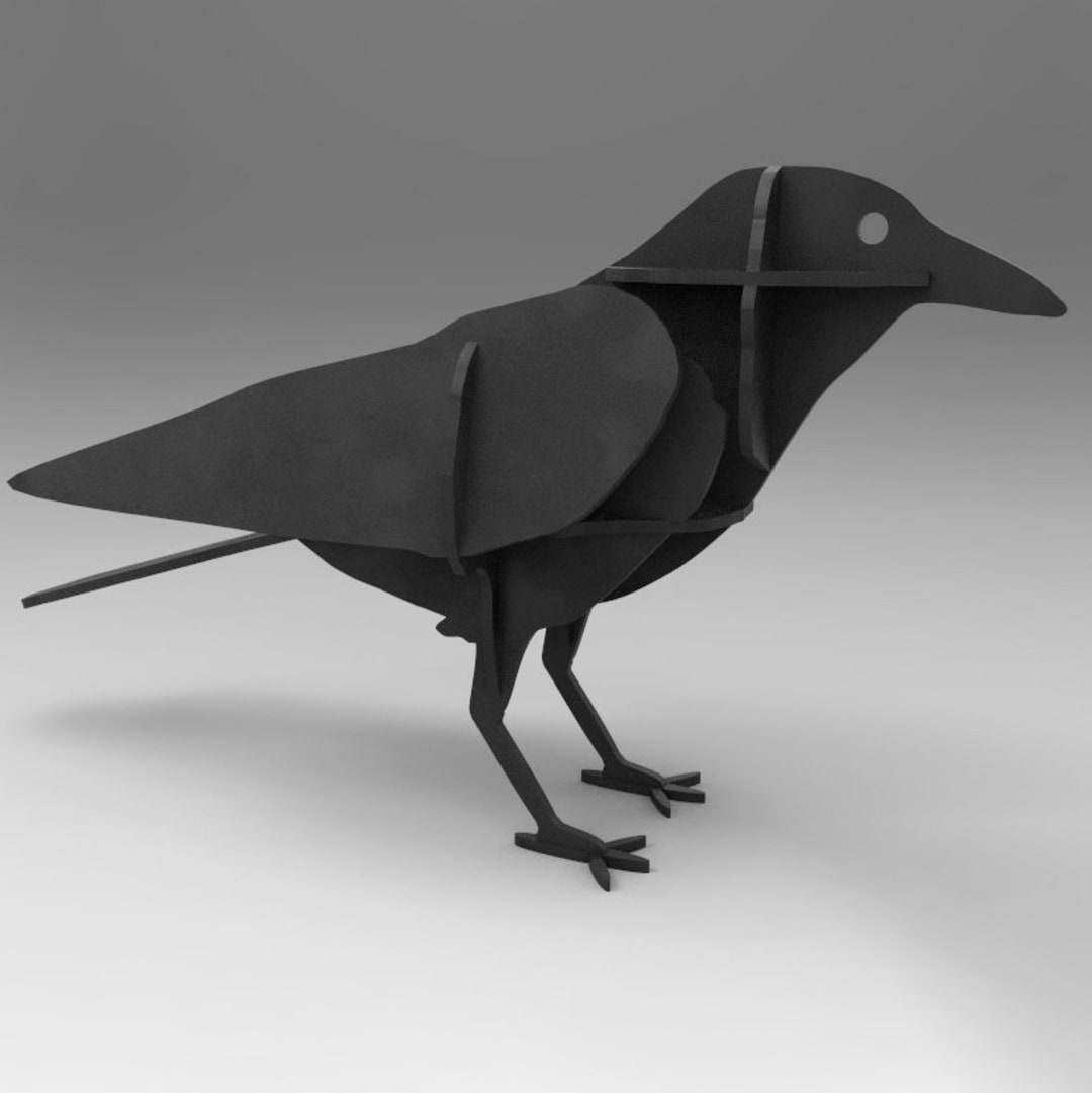 Laser Cut Raven SVG Bundle Glowforge Wood Crow Svg Files Vector Laser ...